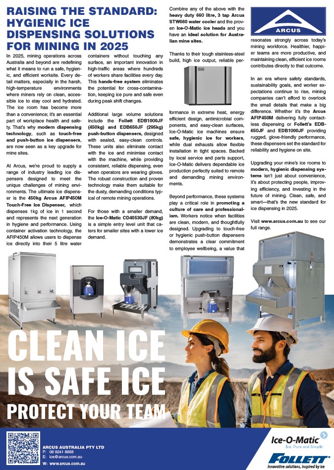 Raising the standard: hygienic ice dispensing solutions for mining in 2025