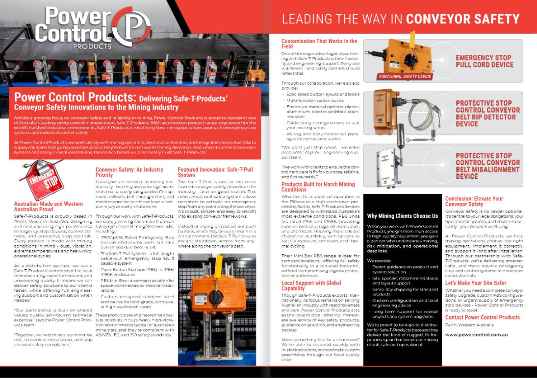 Power Control Products: Delivering safe-t-products' conveyor safety ...